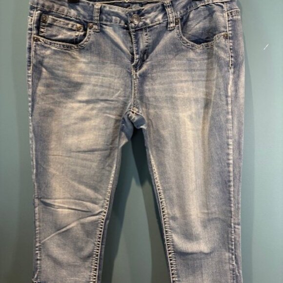 Request | Jeans | Request Jeans Womens Capri Acid Wash Stretch Side ...